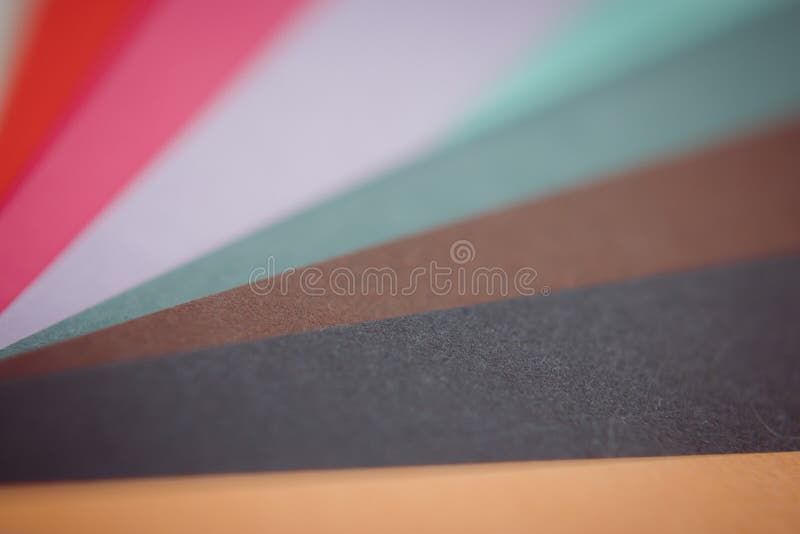 Creativity: Sheets of Multi-colored Dense Paper are Spread Out by a Fan ...