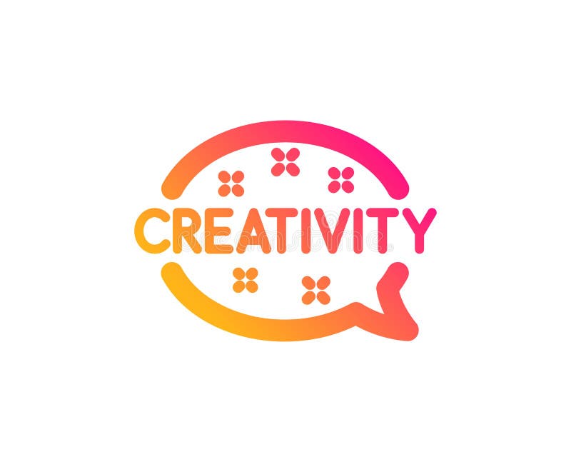 Creativity Speech Bubble Icon. Graphic Art Sign. Vector Stock Vector ...