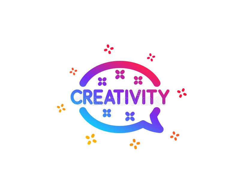 Creativity Speech Bubble Icon. Graphic Art Sign. Vector Stock Vector ...
