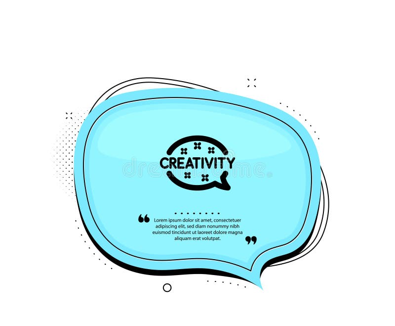 Creativity Speech Bubble Icon. Graphic Art Sign. Vector Stock Vector ...