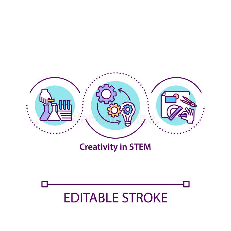 Creativity in STEM Concept Icon Stock Vector - Illustration of icon ...