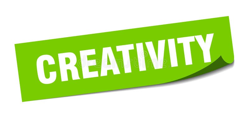Creativity Sticker. Creativity Square Isolated Sign Stock Vector ...