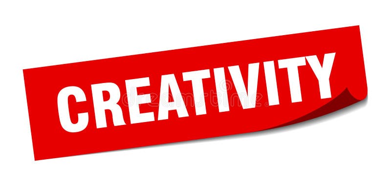 Creativity Sticker. Creativity Square Isolated Sign Stock Vector ...