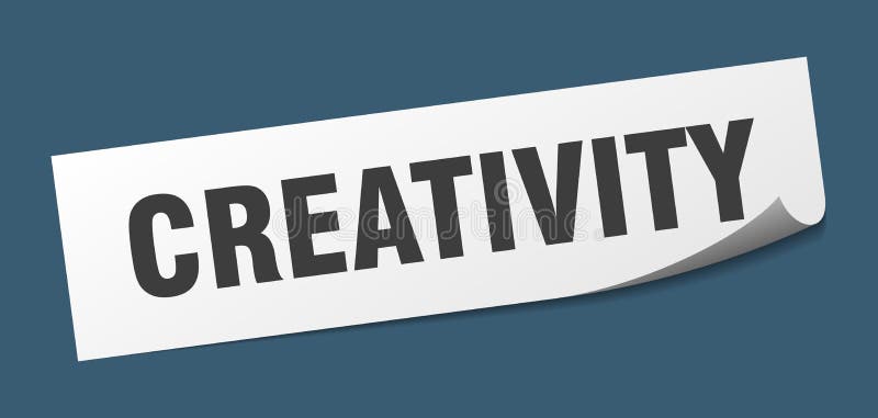 Creativity Sticker. Creativity Square Isolated Sign Stock Vector ...