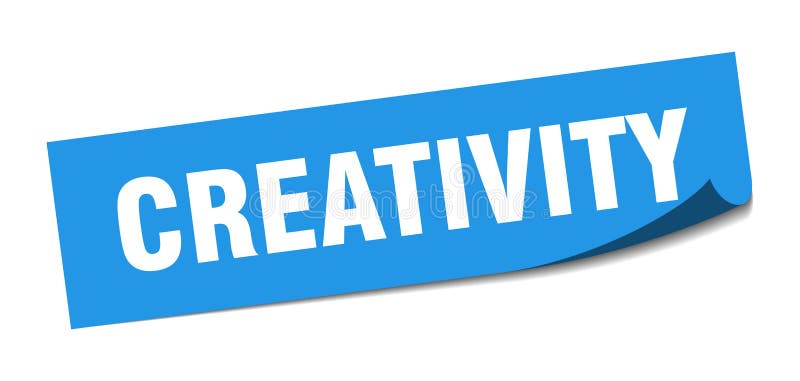 Creativity Sticker. Creativity Square Isolated Sign Stock Vector ...