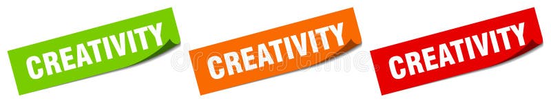 Creativity Sticker. Creativity Square Isolated Sign Stock Vector ...