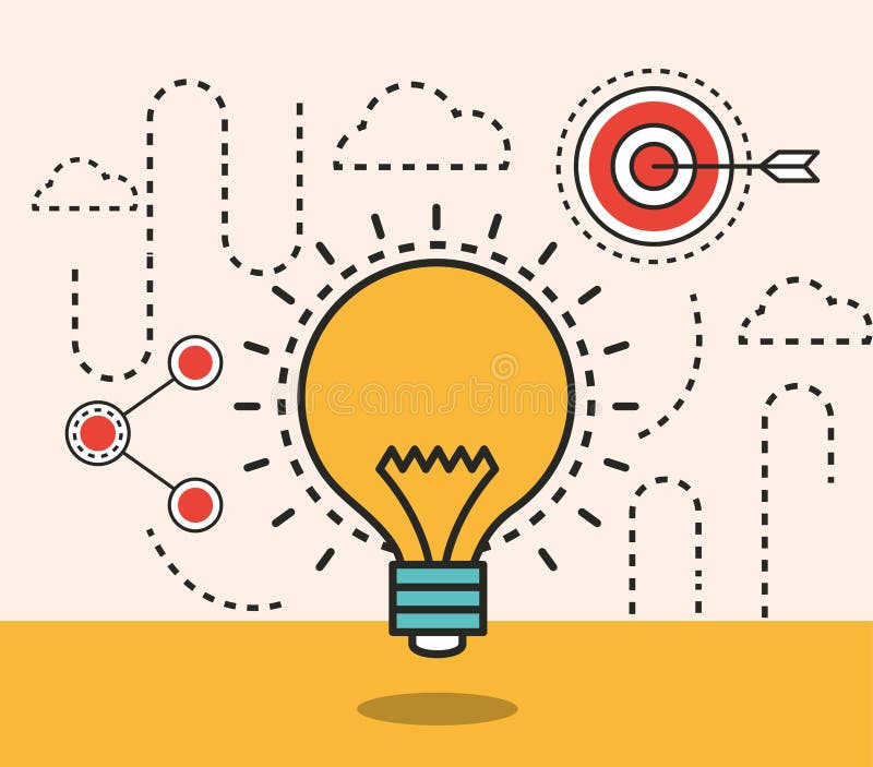 Creativity target sharing stock vector. Illustration of cartoon - 218742105