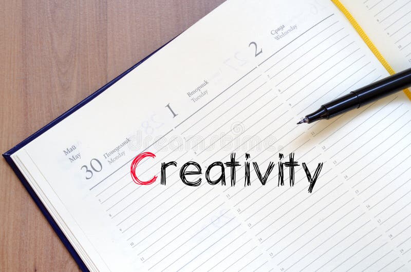 Creativity Text Concept on Notebook Stock Image - Image of difference ...
