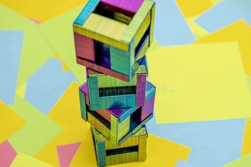 Creativity To Make Staples in the Form of a Box Stock Image - Image of ...