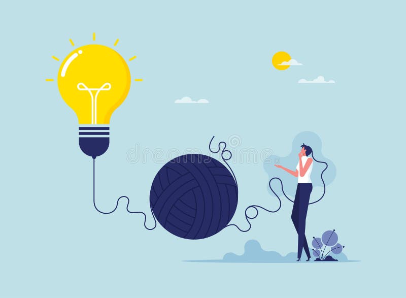 Creativity To Solve Problem Concept Stock Illustration - Illustration of resolution, answer ...