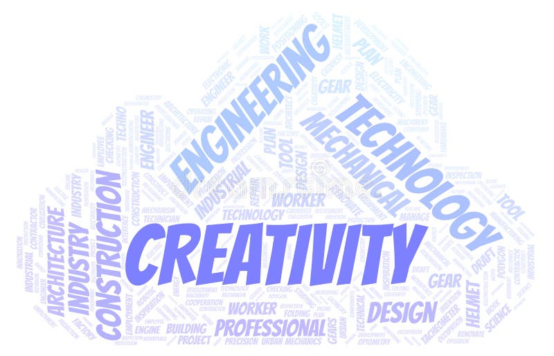 Creativity Word Cloud, Made with Text only Stock Illustration ...