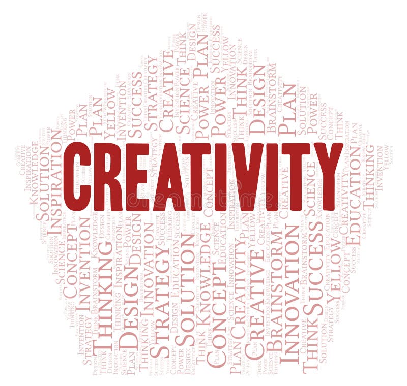 Creativity Word Cloud, Made with Text only. Stock Illustration ...