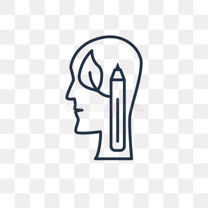 Creativity Vector Icon Isolated on Transparent Background, Linear ...