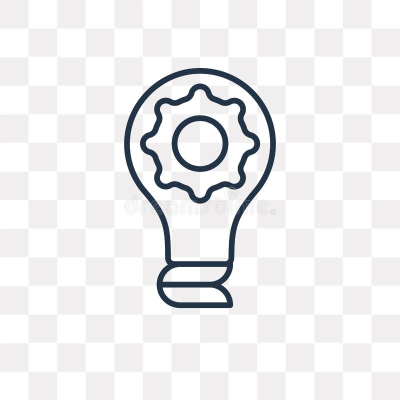 Creativity Vector Icon Isolated on Transparent Background, Linear ...