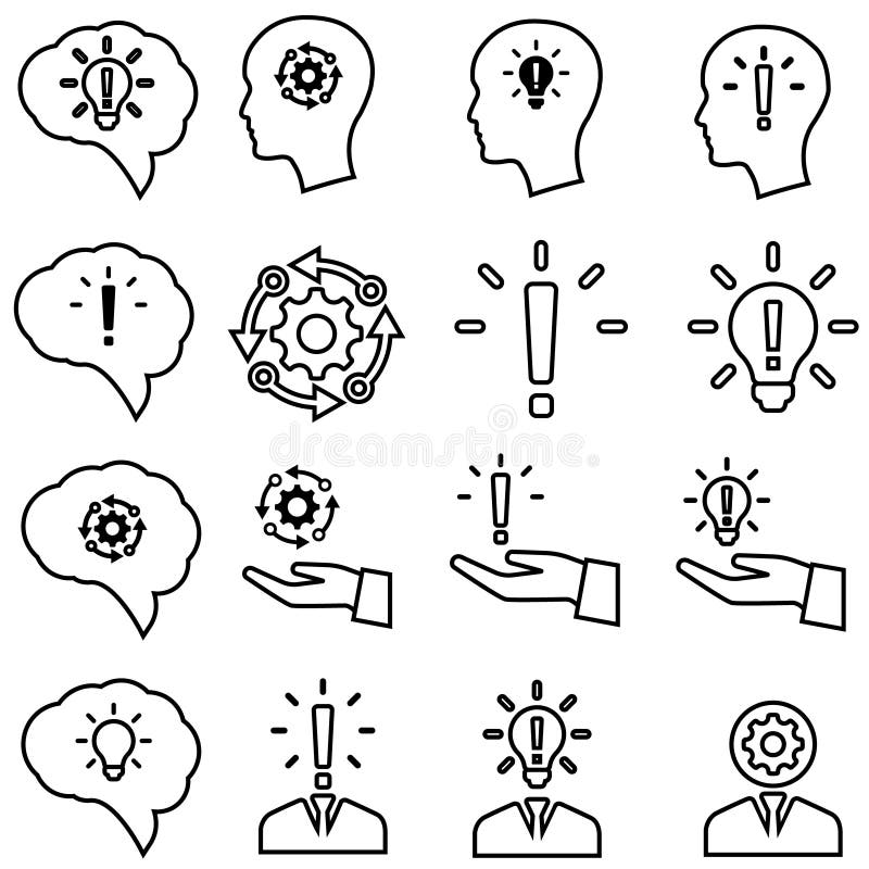 Creativity Vector Icon Set. Idea Related Illustration Sign Collection ...