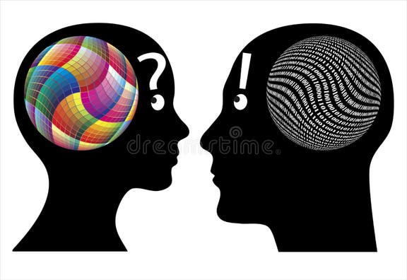Creativity versus logic stock vector. Illustration of brain - 30904290