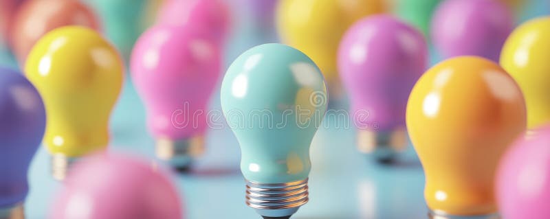 Creativity Visualized As Colorful Lightbulbs Sparking Ideas, Limitless ...