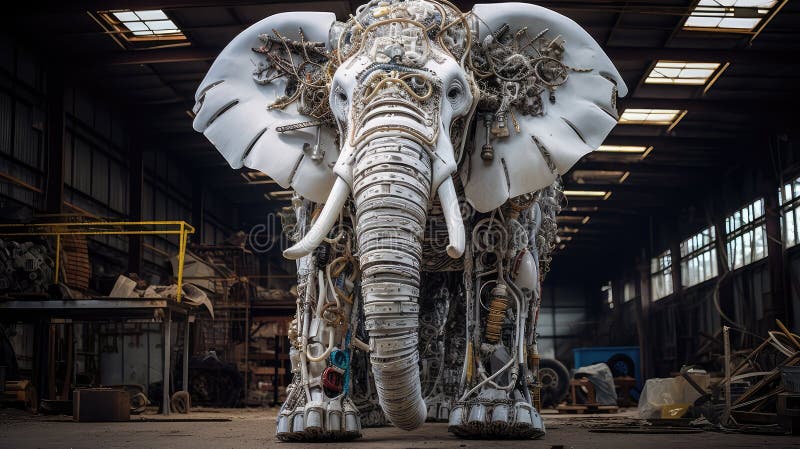 Creativity white elephant stock illustration. Illustration of materials ...