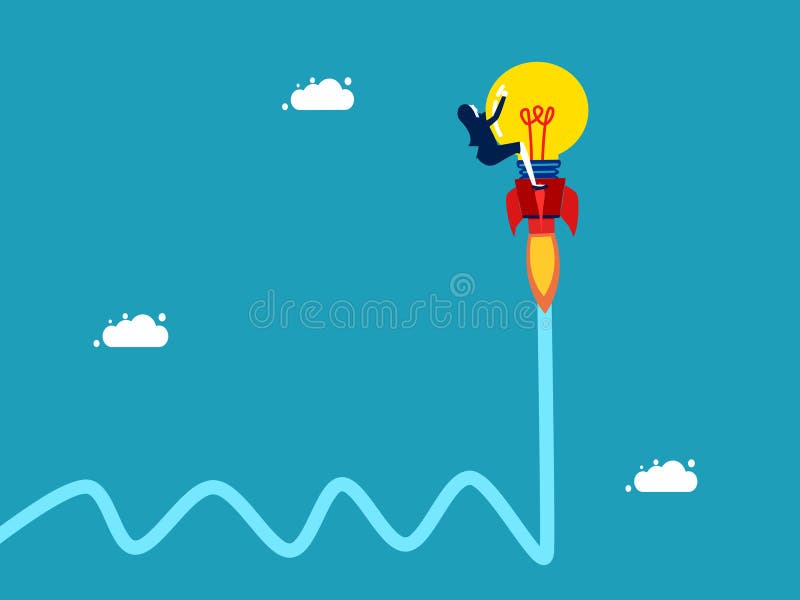 Creativity Wins the Crisis. Optimization for Growth. Businesswoman ...