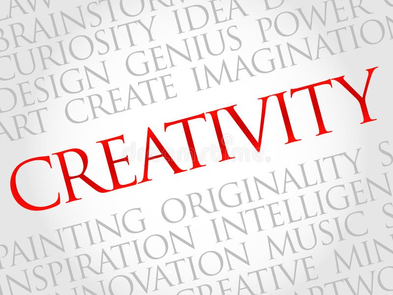 Creativity word cloud stock illustration. Illustration of brain - 205291694