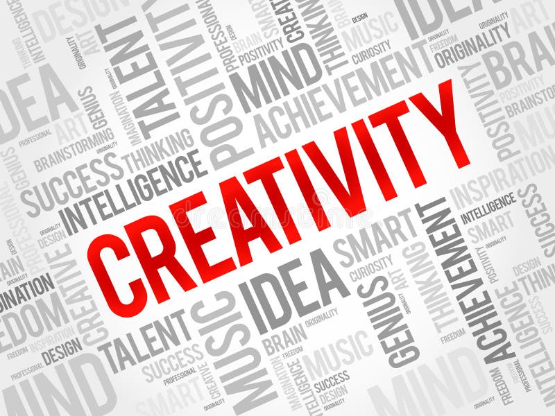 Creativity word cloud stock illustration. Illustration of music - 205351173