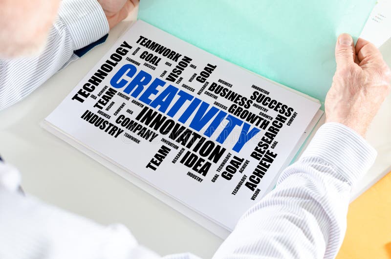 Creativity Word Cloud Concept on a Paper Stock Image - Image of ...