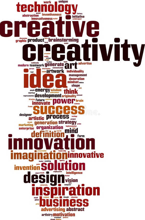 Creativity Word Representing Innovative Ideas And Imagination Stock ...