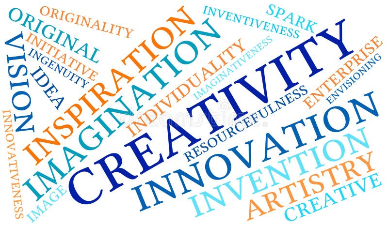 Creativity Word Cloud stock vector. Illustration of creativity - 108485383