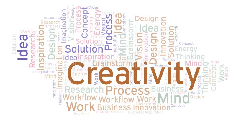 Creativity Word Cloud, Made with Text only. Stock Illustration ...