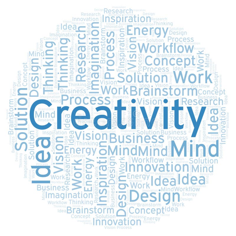Creativity Word Cloud, Made with Text only. Stock Illustration ...