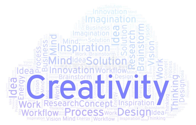 Creativity Word Cloud, Made with Text only. Stock Illustration ...