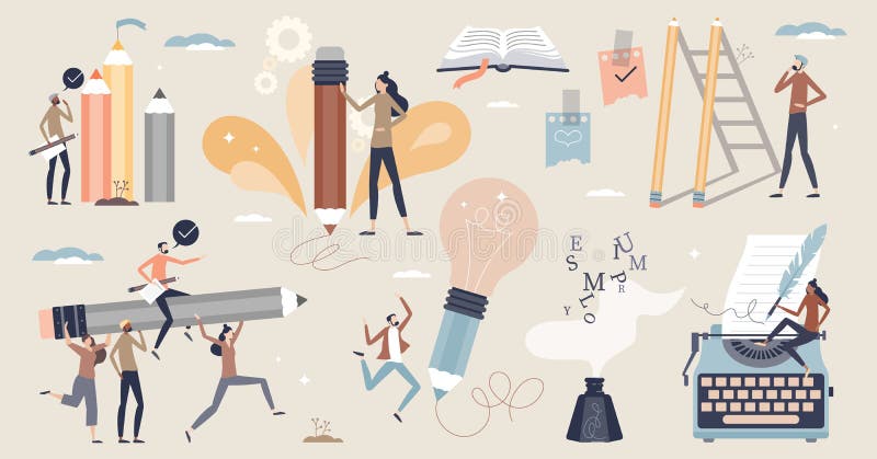 Creativity Writing Skills and Imagination Work Tiny Person Collection ...