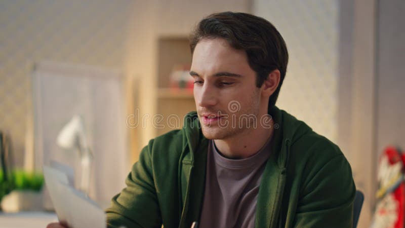 Creator Hands Drawing Graphic Tablet at Room Closeup. Inspired Man ...