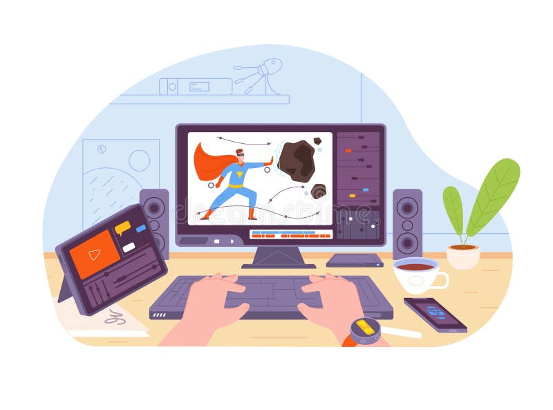 Animator Editor Stock Illustrations – 262 Animator Editor Stock ...