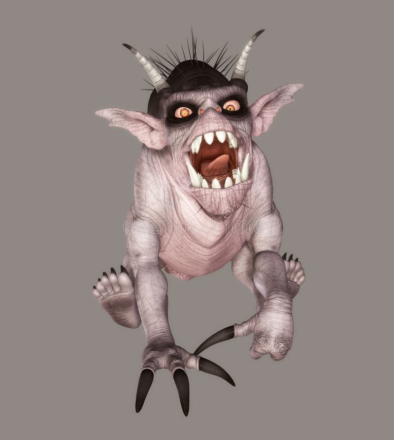 Creature stock illustration. Illustration of poser, hair - 5809676