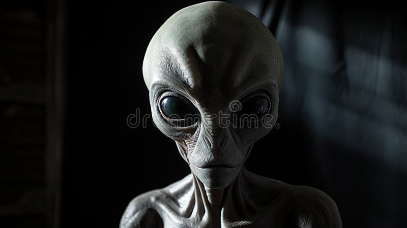 Creature alien grey stock illustration. Illustration of evokes - 314890705