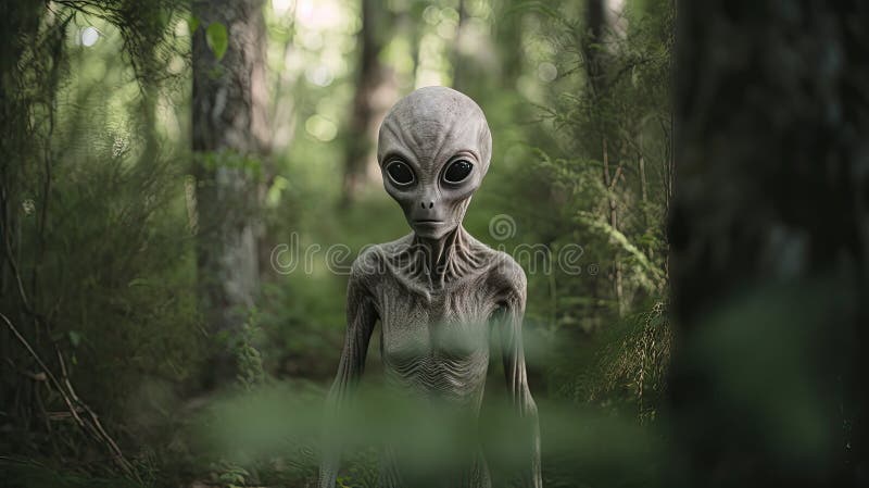 Creature alien grey stock illustration. Illustration of fixed - 321172044
