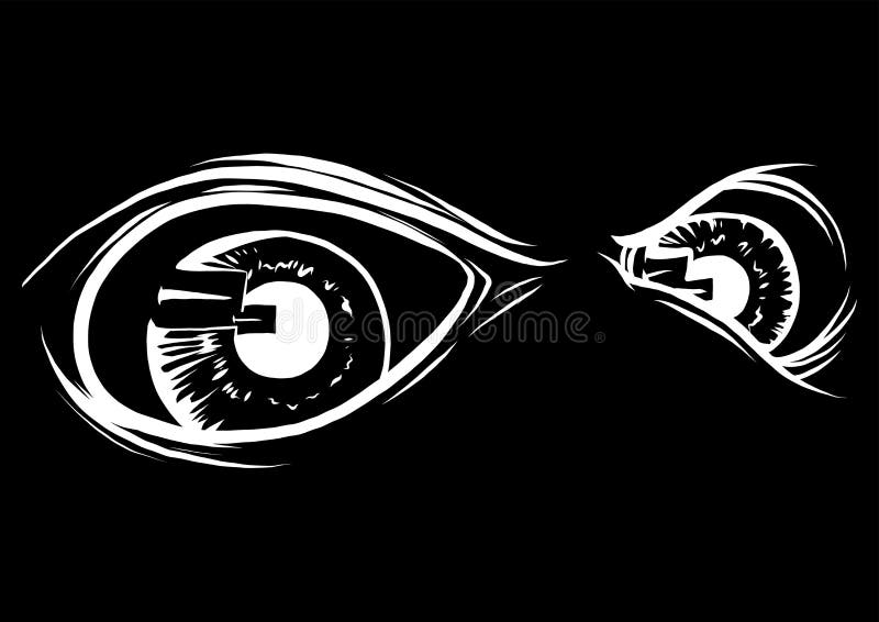 A Creature Animal Eyes. Vector Illustration Design Stock Vector ...