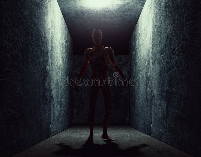 Creature from Another Planet, Weird Creature or Zombie, 3d Rendering ...