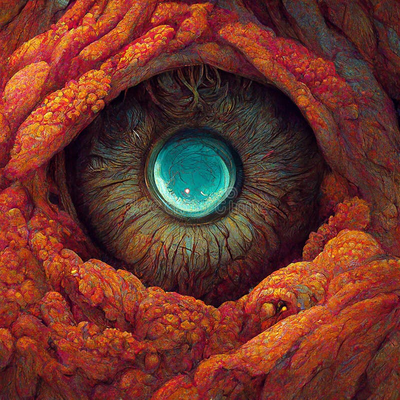 Creature eye closeup stock illustration. Illustration of colorful ...