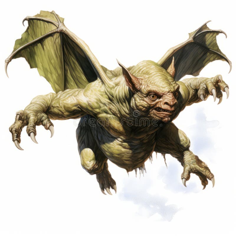 Monstrous Creature: a Realistic Depiction of a Giant Black Flying ...