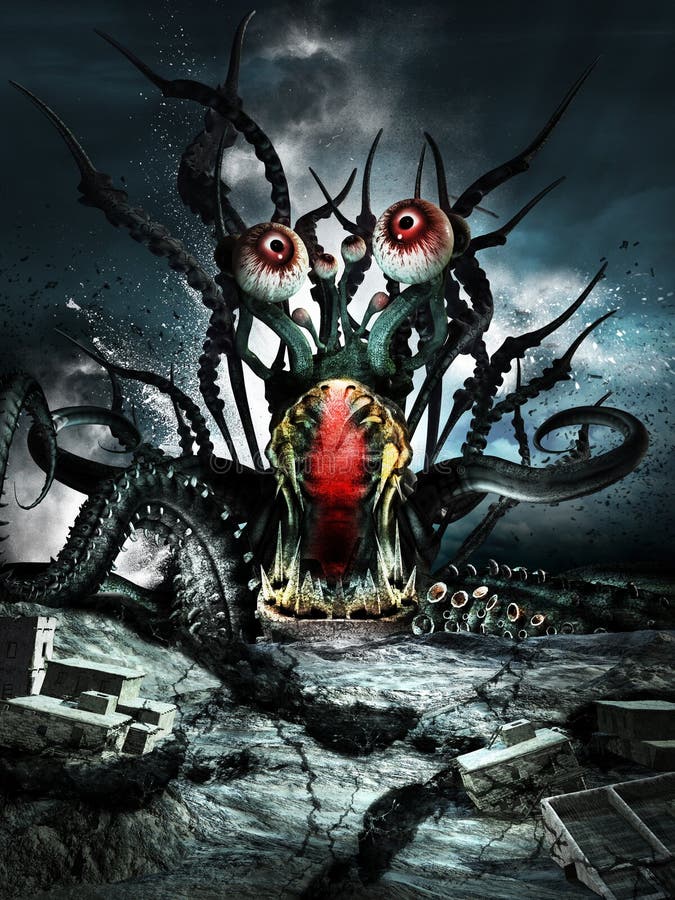 Creature from the rift stock illustration. Illustration of apocalypse ...