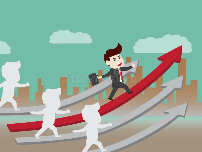 Crecimiento Del Negocio Progresivo Ilustración del Vector - Ilustración ...