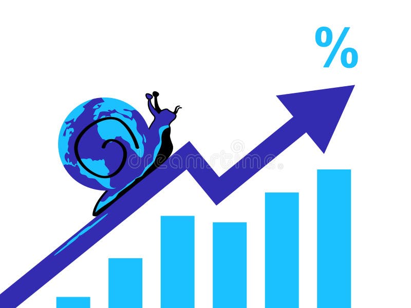Crecimiento lento ilustración del vector. Ilustración de negocios ...