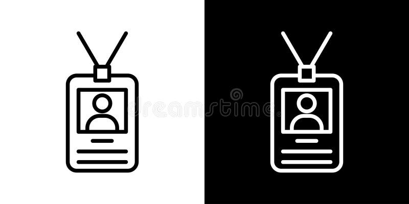 Credential Thin Line Vector Icon Set Stock Vector - Illustration of ...