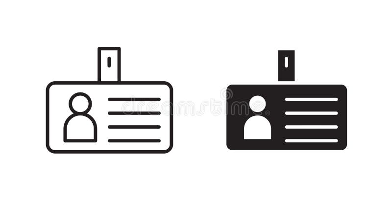 Credential Thin Line Vector Icon Set Stock Vector - Illustration of ...