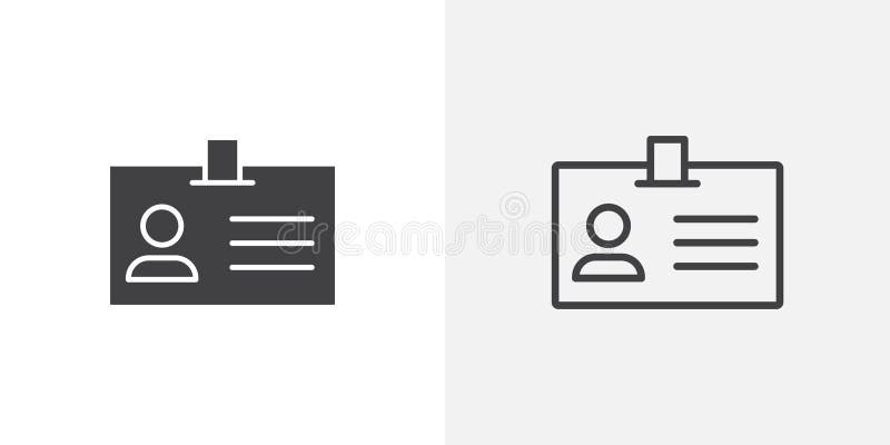 Credential Thin Line Vector Icon Set Stock Vector - Illustration of ...