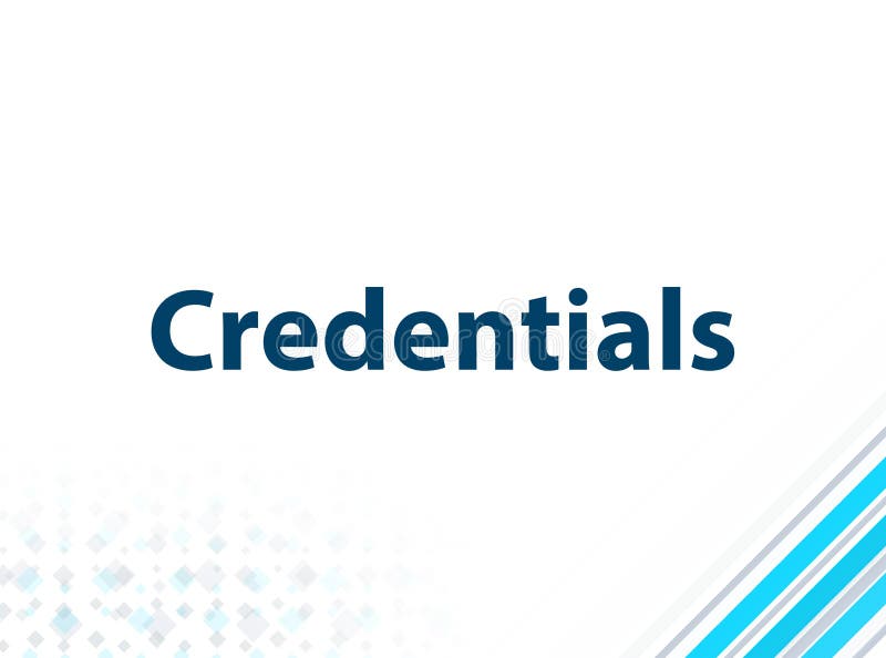 Credentials Modern Flat Design Blue Abstract Background Stock ...