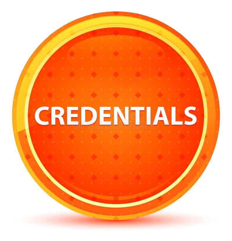 Credentials Natural Orange Round Button Stock Illustration ...