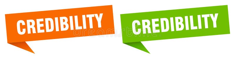 Credibility Banner. Credibility Speech Bubble Label Set Stock Vector ...